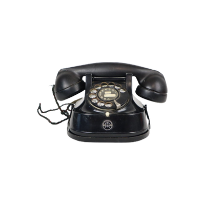 Oude Telefoon Met Draaischijf Zwart Metaal Bakeliet Rtt 1965 | Overig ...