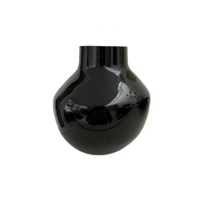 Zwart Glazen Vaasje | Vaas | Reliving