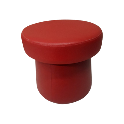 Jaren 70 Vintage Zacht Rode Mushroom Poef Met Opbergruimte Retro Poef ...