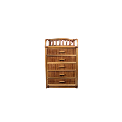 Rotan Boho Kast Vintage 5 Laden | Ladekast | Vintage ,| Bohemian | Reliving