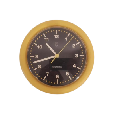*Vintage Klok Gele Klok Retro Philips Wandklok | Klok | Vintage | Reliving