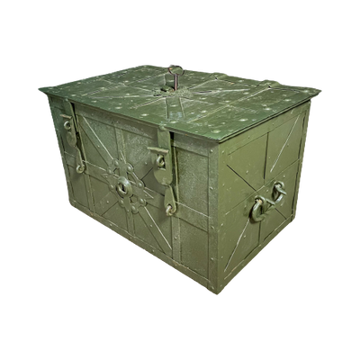 Antieke 18E Eeuwse Strongbox / Armada Kist – Groen – Extra Groot | Kist ...