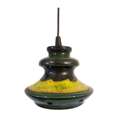 * Vintage Hanglamp Keramieke Lamp Jaren 70 Gele Lamp | Hanglamp ...