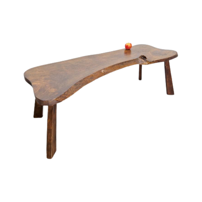 Vintage Brutalist Boomstam Bank Side Table Eiken Mid Century | Bank ...