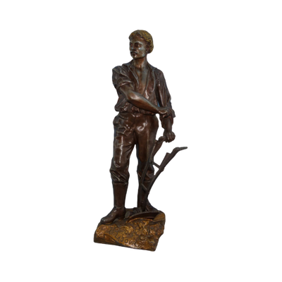 F. Milliot Le Laboureur Sculpture | Beeldje | Reliving