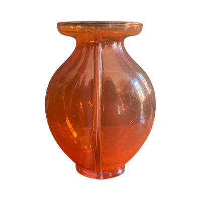 Oranje Vaas/ Royal Leerdam/ Gesigneerd Kiki Van Eijk/13Cm | Vaas | Reliving