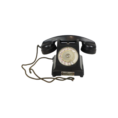 Oude Telefoon Met Draaischijf Zwart Bakeliet Ptt 408 Jaren 50 Frankrijk ...