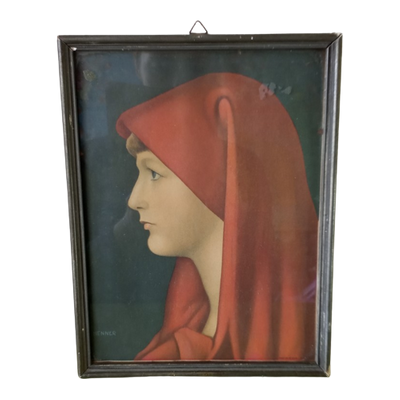 Vintage Oude Prent Heilige Fabiola Van Henner In Lijstje | Schilderij ...