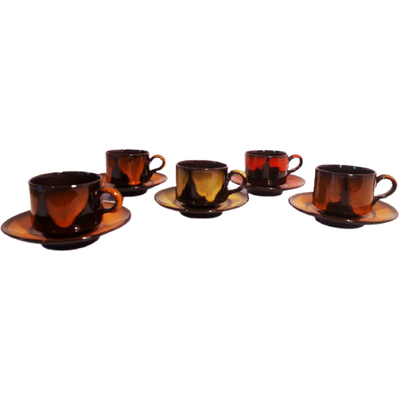 70'S Retro Kop En Schotels Jaren 70 Koffie Kopjes | Servies | Vintage | Reliving