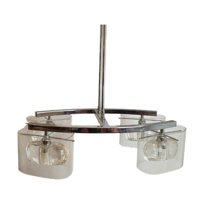 Massive Hanglamp 4 Glazen Kappen | Hanglamp | Reliving