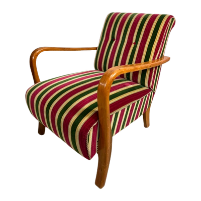 Vintage Gestreepte Eenzit / Fauteuil / Clubzetel | Fauteuil | Vintage ...