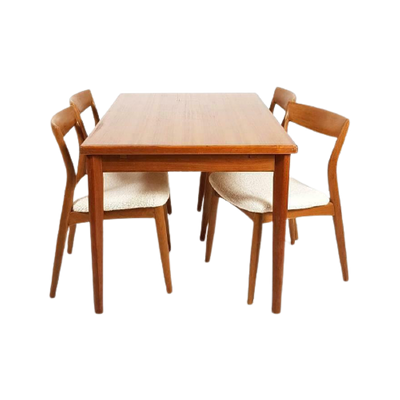 Vintage Deense Eettafel | Tafel Deens Design Uitschuifbaar | Eettafel ...