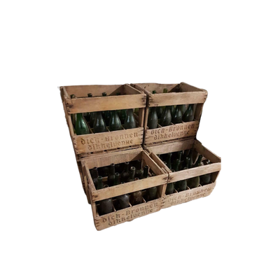 Oude Houten Krat, Flessenkrat Met 12 Wijnflessen 🍷 | Overig | Reliving