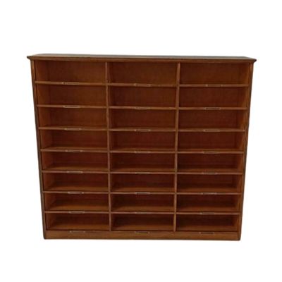 Vintage Houten Postsorteer Postvakjes Kast Wandmeubel | Boekenkast ...