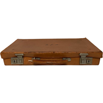 Antiek Leer Engels Koffertje Met Monogram | Overig | Reliving