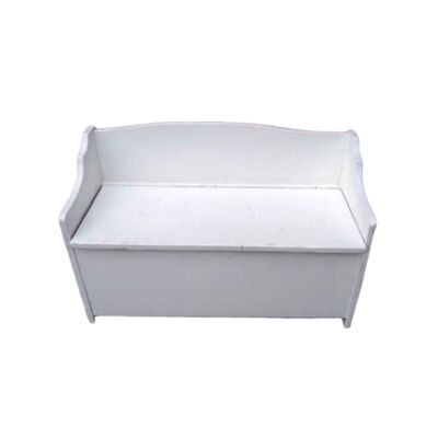 Vintage Oud Houten Klepbank Bank Kist | Bank | Reliving