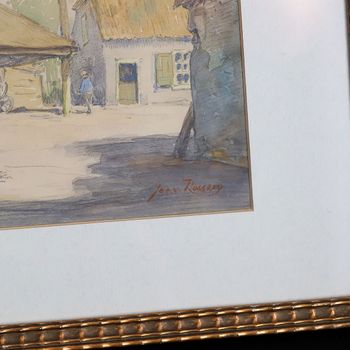 Een Echte Aquarel Jacob Van Rossum Haagse Schilder, Periode 1800-1899 ...