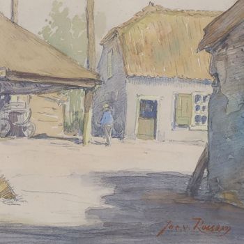 Een Echte Aquarel Jacob Van Rossum Haagse Schilder, Periode 1800-1899 ...