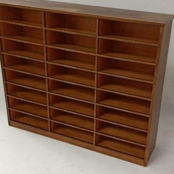 Vintage Houten Postsorteer Postvakjes Kast Wandmeubel | Boekenkast ...