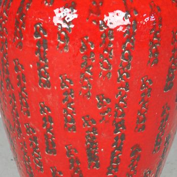 Carstens Grote Rode Fat Lava Vloervaas | Vaas | Reliving