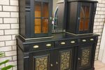 Buffetkast In Zwart Met Goud Oosterse Patronen~Wandkast | Buffetkast ...
