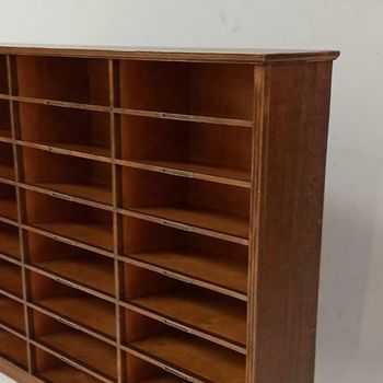 Vintage Houten Postsorteer Postvakjes Kast Wandmeubel | Boekenkast ...